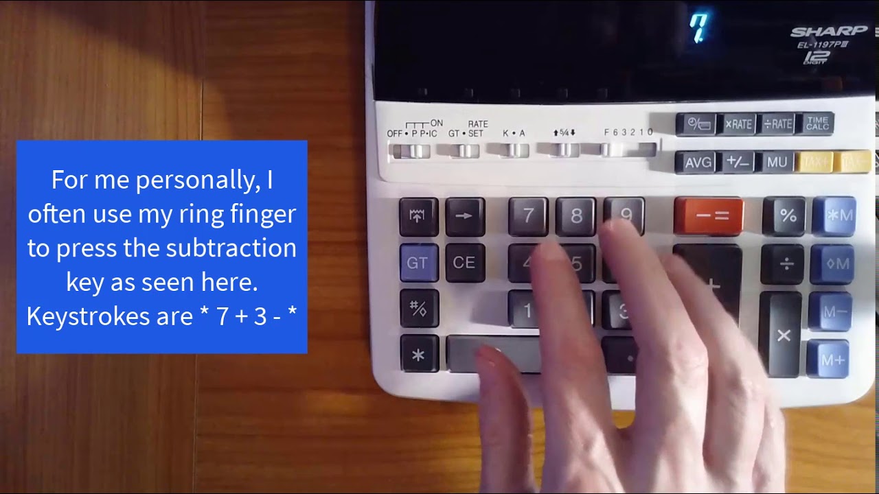 How to Subtract on a Desktop Calculator
