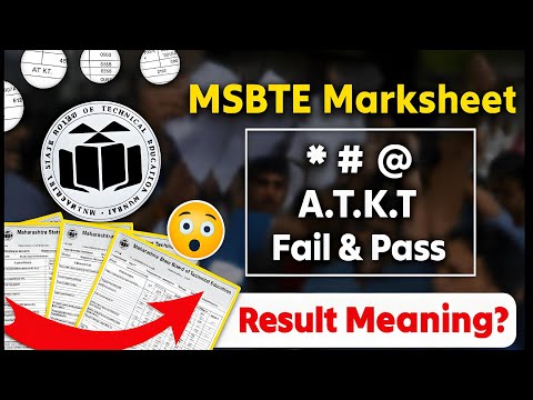 🔴MSBTE Summer 2025 Result Rules: ATKT, Pass, Fail, * # @ Full Meaning
