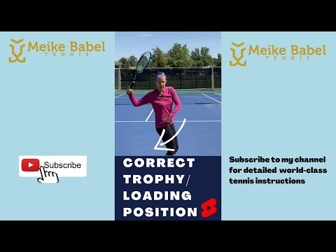 Correct trophy/ loading position for #tennisserve #tennis want more power on your serve? Link below