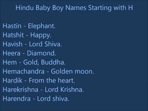Indian Hindu Baby Boy Names H