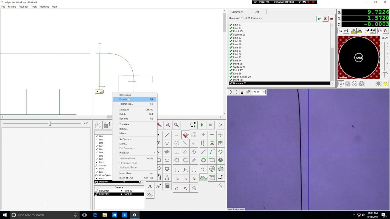 [3D Inspec] Micro Vu Excel 501: Make a Auto Program