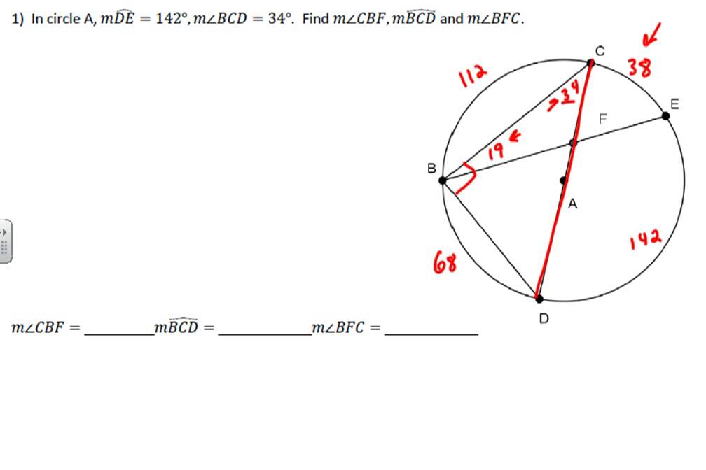 Inscribed Angle Example #1