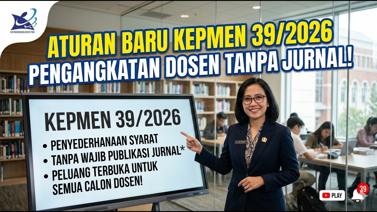 KABAR GEMBIRA DOSEN BARU. PENGANGKATAN PERTAMA BISA TANPA JURNAL BERDASARKAN KEPMEN 39 TH 2026