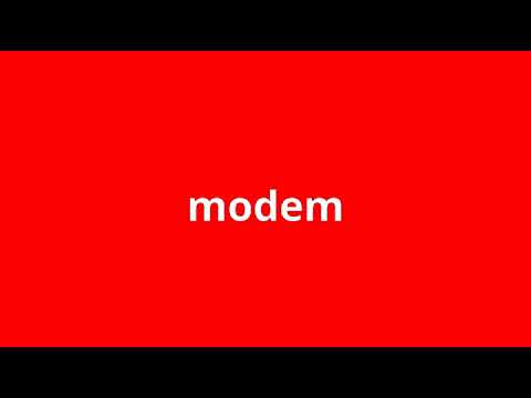 what is the meaning of modem
