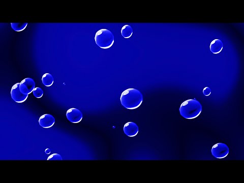 Realistic Bubbles abstract | dark blue background | 4k