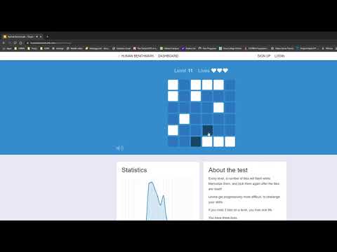 Level 17 Visual Memory Human Benchmark *1st Try