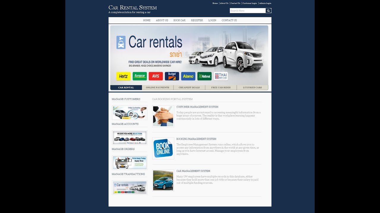 Car Rental System | Java JSP Servlet Project Tutorial | Java JSP CRUD Project