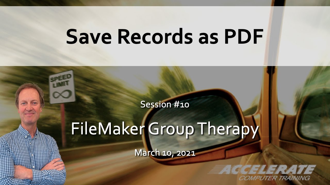 010: Save Records as PDF: free training webinar for FileMaker Citizen Developers