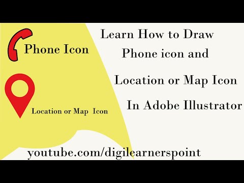 Creating phone icons, location icon in adobe illustrator |Urdu|Hindi