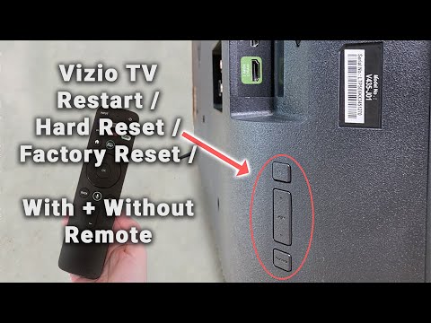 How to Reset Vizio TV | Factory Reset / Hard Reset / Restart (2 Ways) | With + Without Remote