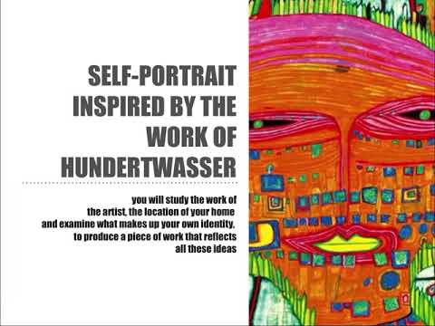 Self-portrait in the style of Hundertwasser