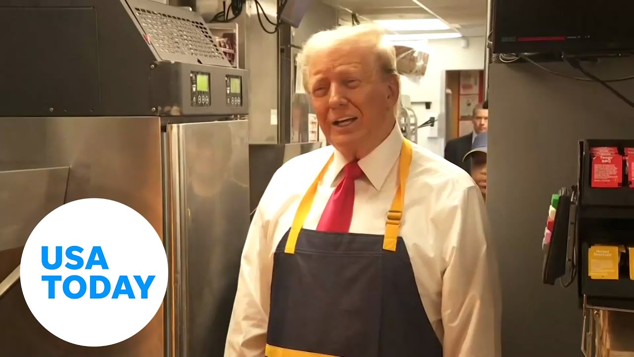 Trump gets lessons on how to make fries at McDonald's  | USA TODAY