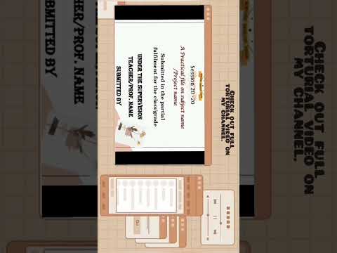 MS Word Front Page Design |Easy & Aesthetic Cover Page Tutorial School Project#Word#Aesthetic#shorts