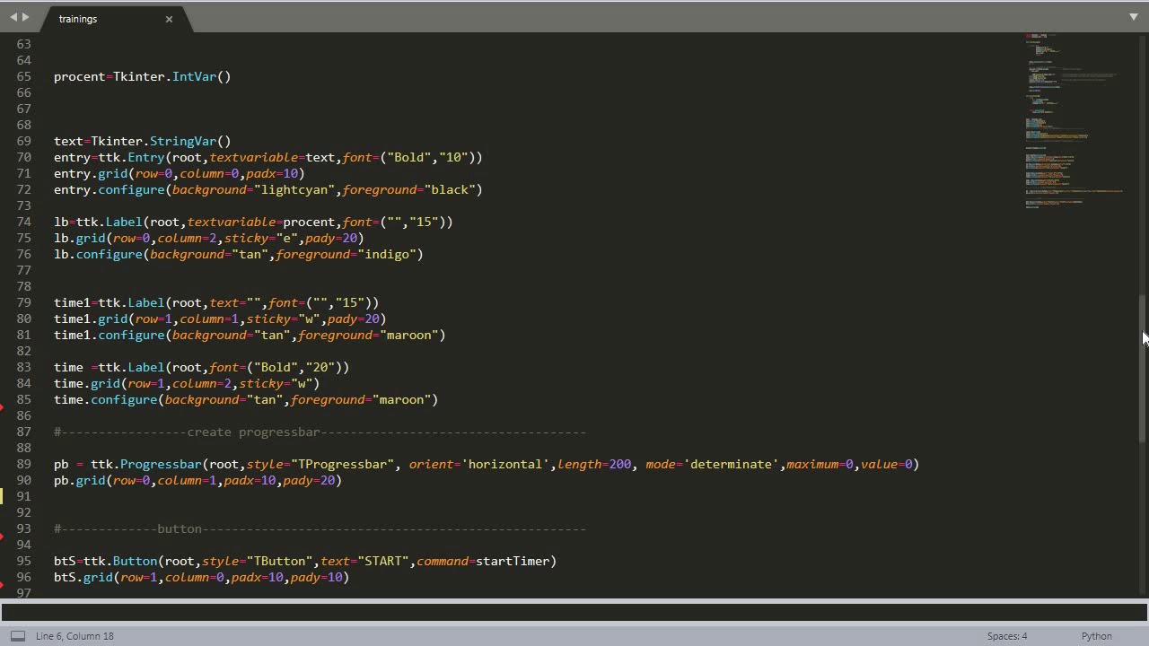 Python timer with progressbar