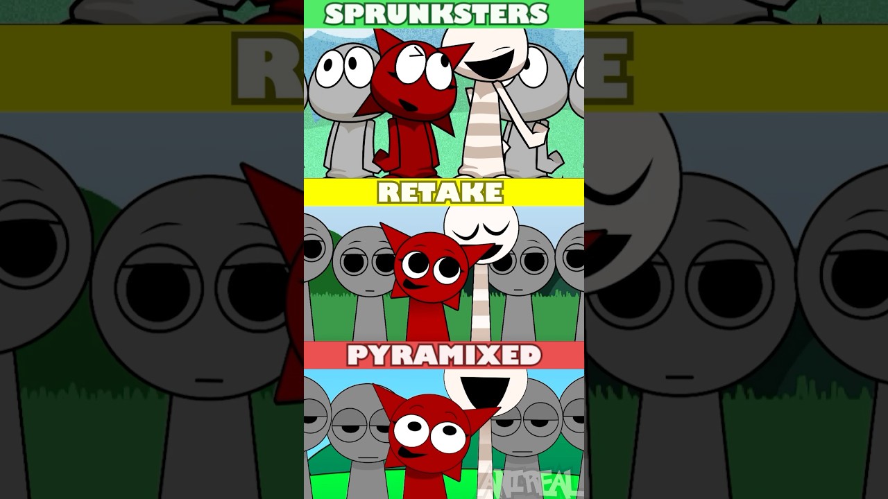 Incredibox Sprunksters MROONA VS Sprunki Retake MROONA VS Sprunki Pyramixed MROONA
