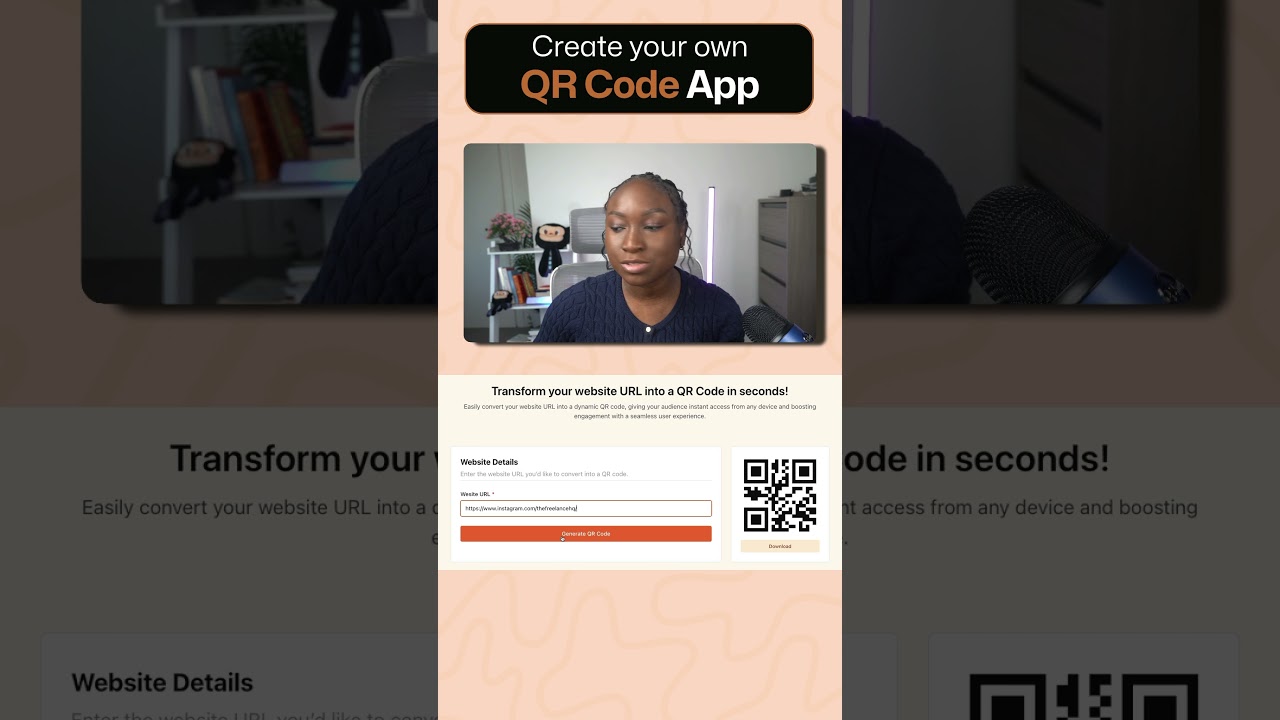 Create your own QR code generator app | React