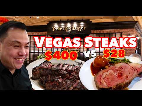 $27 vs $400 Vegas Steak Dinner | Vegas Steakhouses - Peter Luger's, Golden Steer & Ellis Island