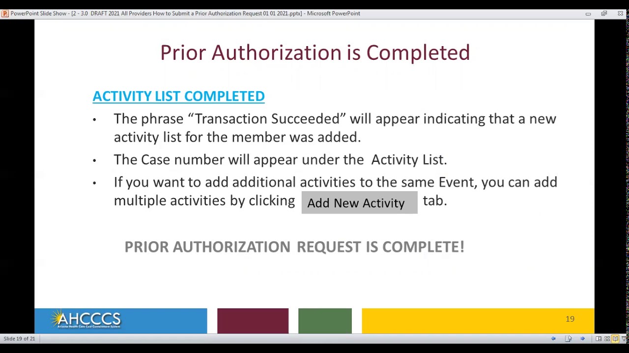 Submitting a Prior Authorization Request Using the AHCCCS Online Provider Portal