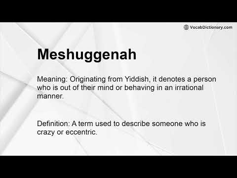 Meshuggenah Meaning