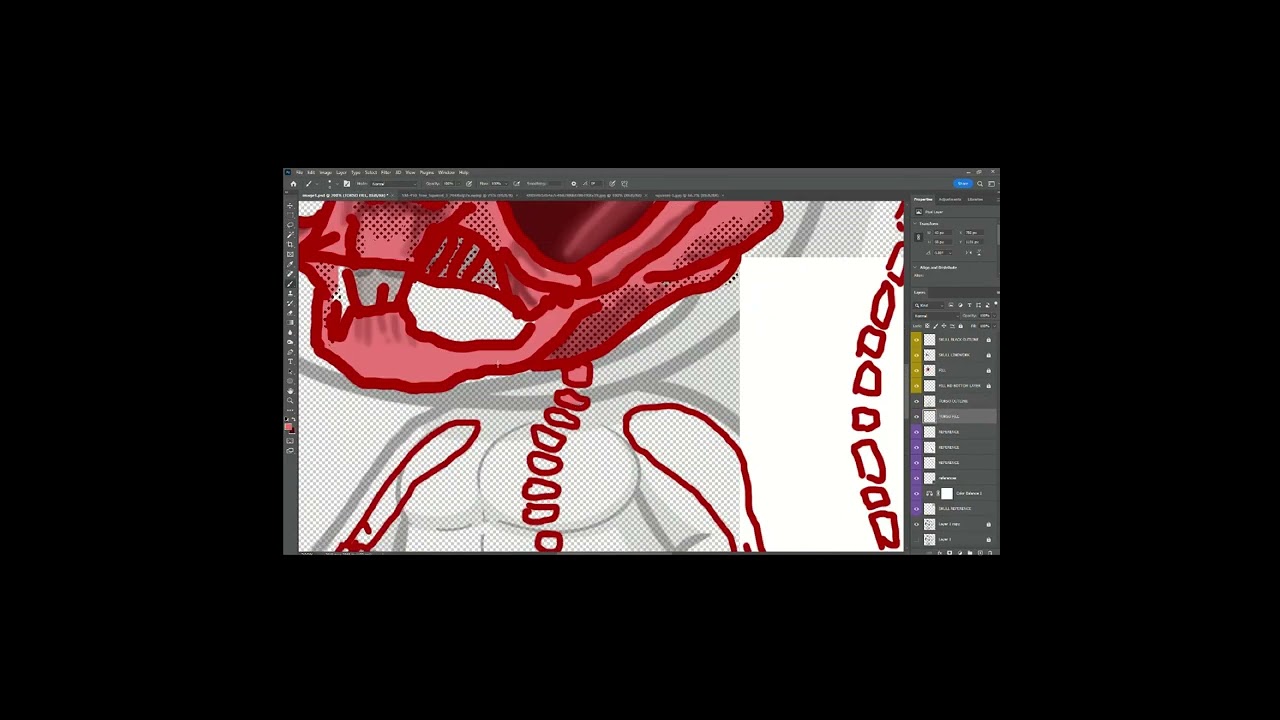 Squirrel Skeleton drawing RAW sped up