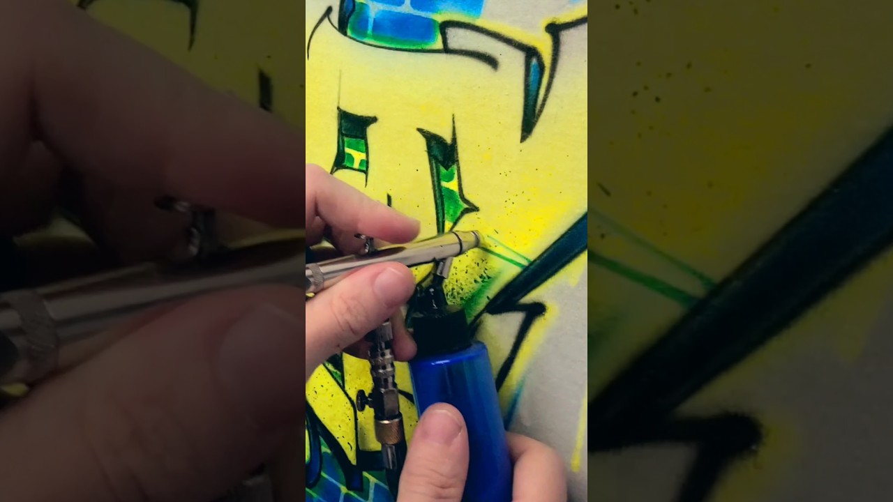 Let's Paint a quick airbrush graffiti design