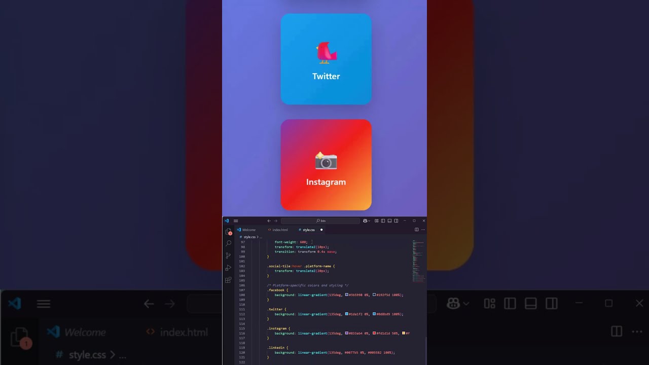 Social Media Icons With Hover Effects Using HTML & CSS #hovereffect #coding #webdevelopment