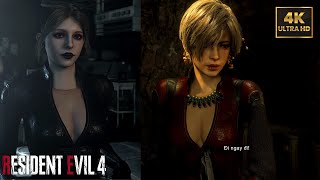 Ashley Hot Black Battle Suit and Aya Red Battle Suit Resident Evil 4 Remake 4K Ultra HD Reshade ...