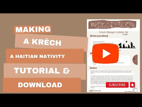 Making a krèch - Nativity Scene Play Activity