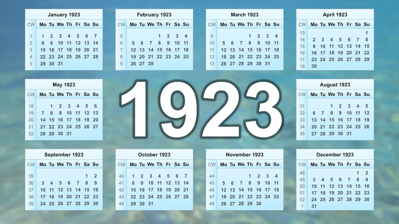 1923 Calendar