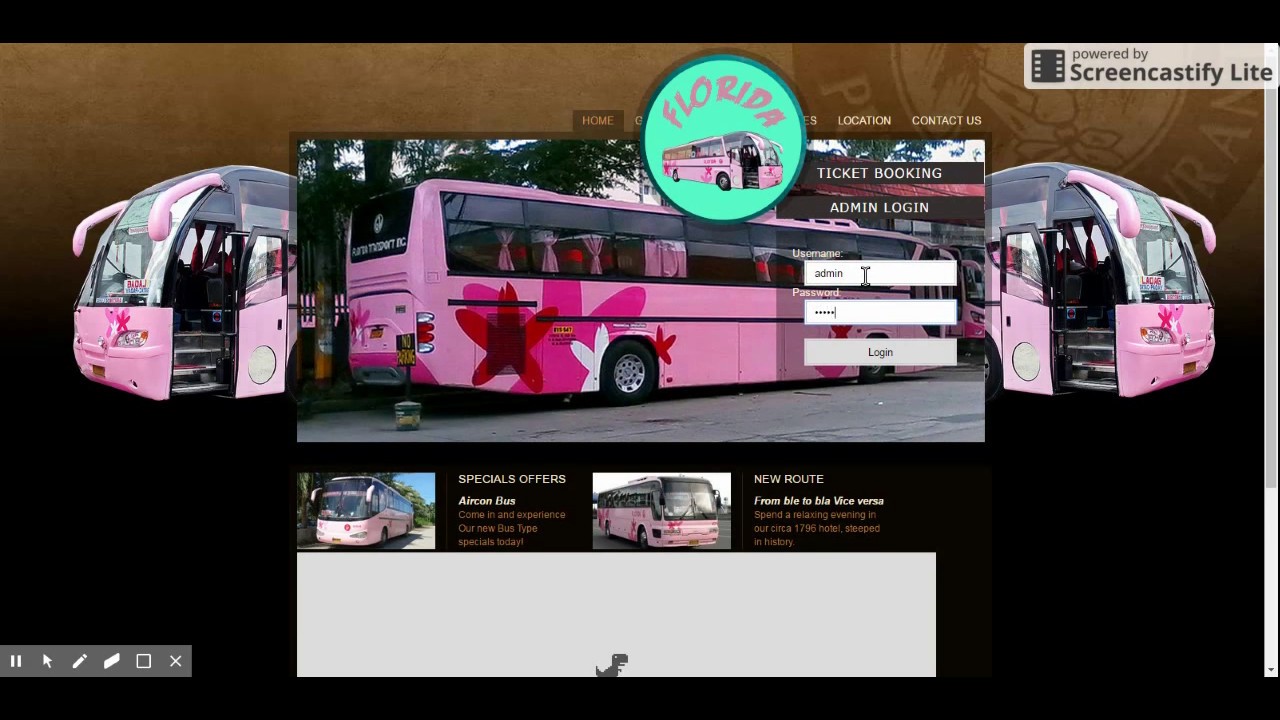 online bus system in php project