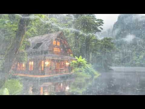 Relaxing Rain for Sleeping - 99% Deep Sleep with Thunder