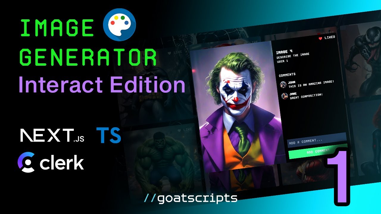 🔴 Let's build Image Generator Interact Edition | [#1] | NEXT 14, Stable Diffusion, Clerk, TypeScript