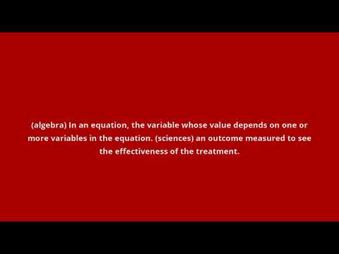 what is the meaning of dependent variable