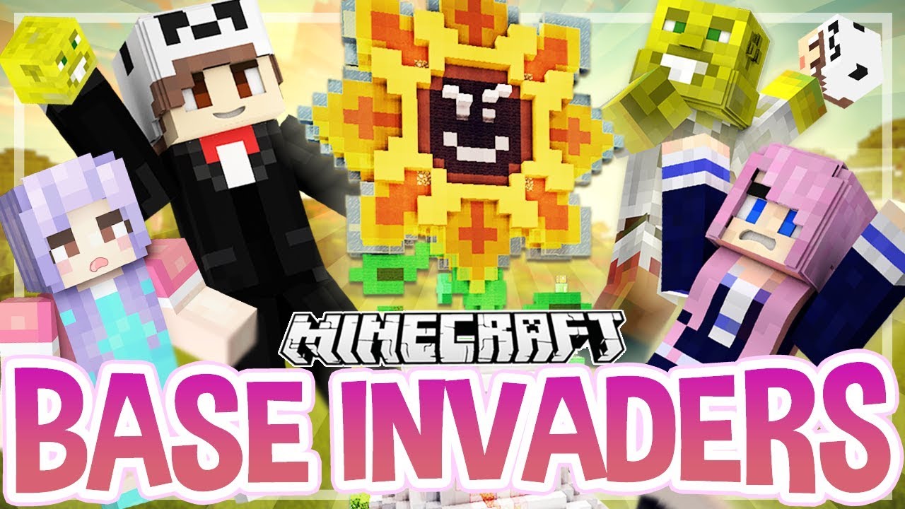 Flower Power! | Minecraft Base Invaders Challenge