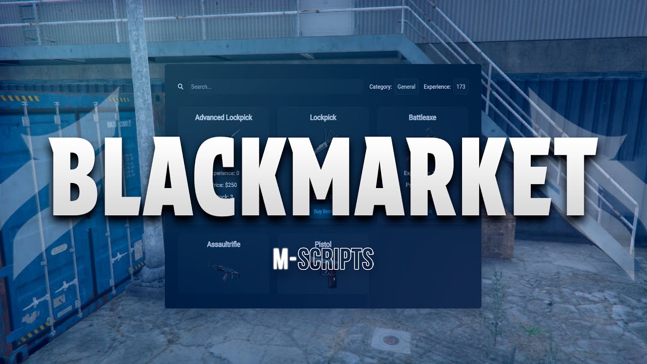 [QB/ESX] m-Blackmarket - Real Time Management - Multiple Locations - UI