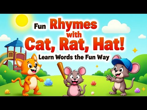 "Cat Rat Hat Song π±π© | Learn Rhyming Words with Fun Music for Kids!"