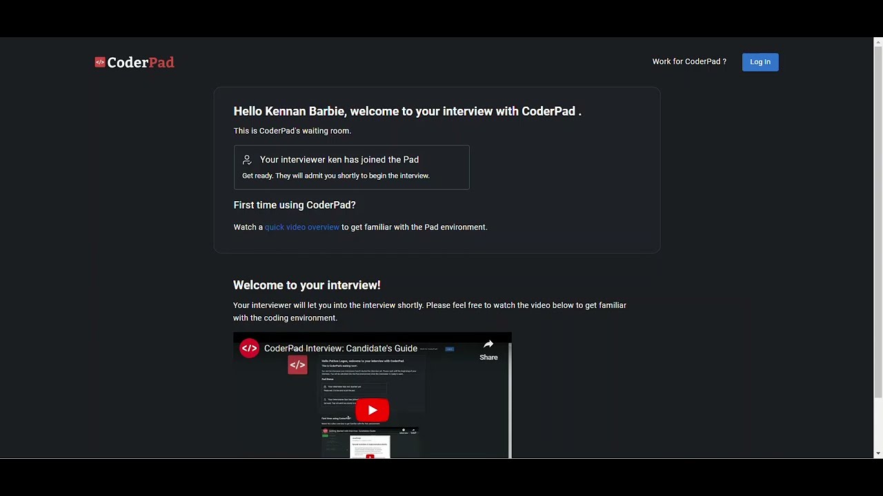 Introduction to CoderPad Interview for Candidates