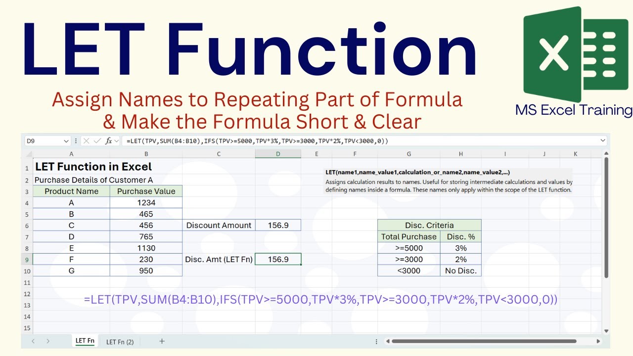 LET Function Explained Simply!! Make Messy Formulas Short & Clear
