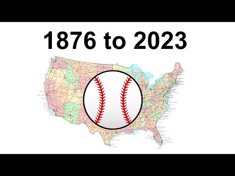 Major League Baseball Map Timeline (from 1876)