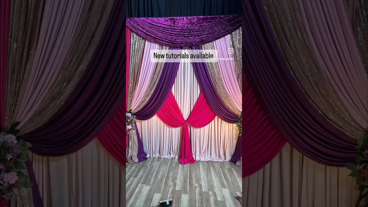 How to design double layer backdrop tutorial | Online class available #howtosetupabackdrop