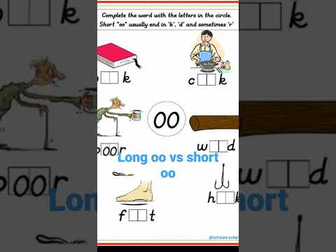 phonics long oo vs short oo worksheets