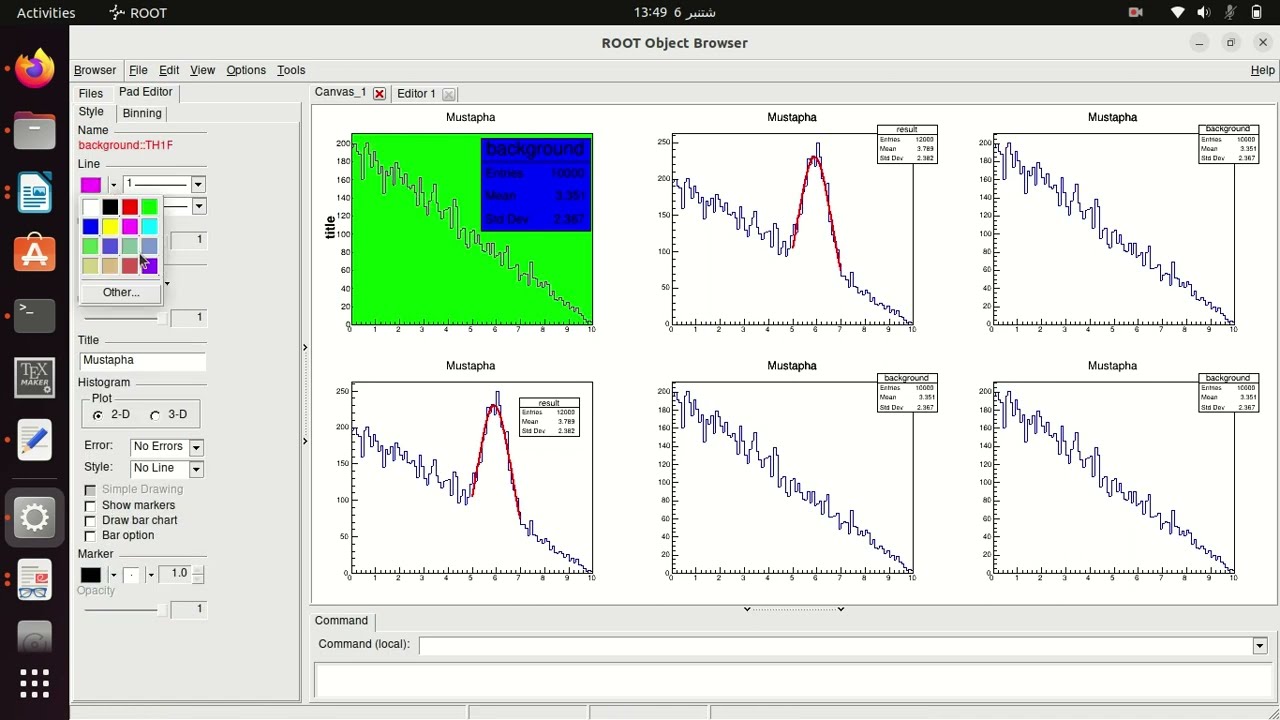 Tutorials - ROOT CERN : Divide Canvas and Fitting Histograms
