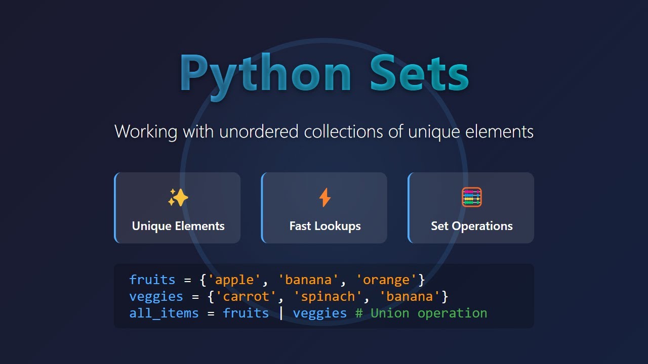 Python Sets: Master Unordered Collections & Boost Your Code!