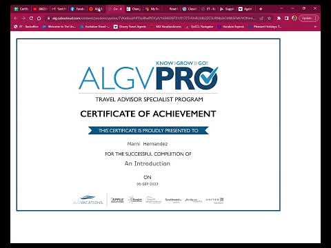 Apple Leisures Vacations ALGV Part 1 Cert Workshop 2023