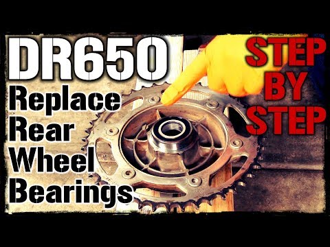 DR650 Replacing Rear Wheel Bearings