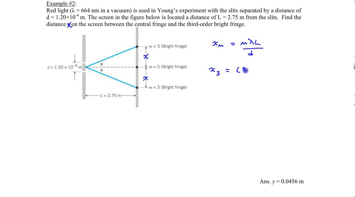 Chapter 27, Example #2 (Young's double slit)