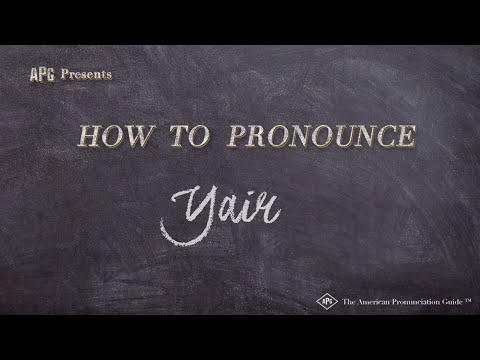 How to Pronounce Yair (Real Life Examples!)