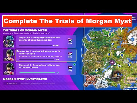 Complete Supernova Academy Quests | Complete The Trials of Morgan Myst Quests Fortnite