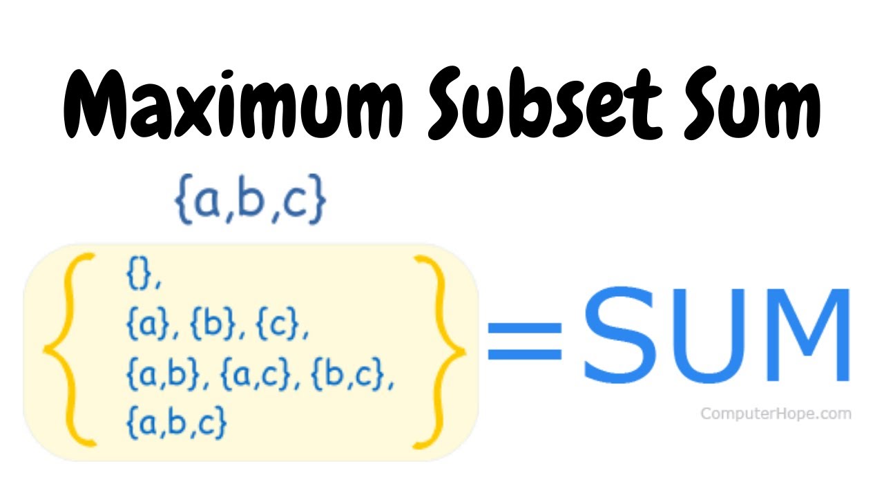Hackerrank Maximum Subset Sum