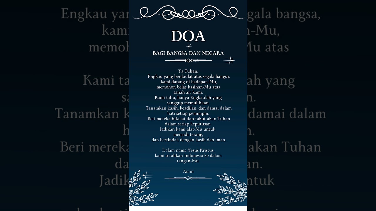 Doa untuk Bangsa & Negara | Tuhan, Pulihkan Negeri Kami 🙏 #doa #yesus